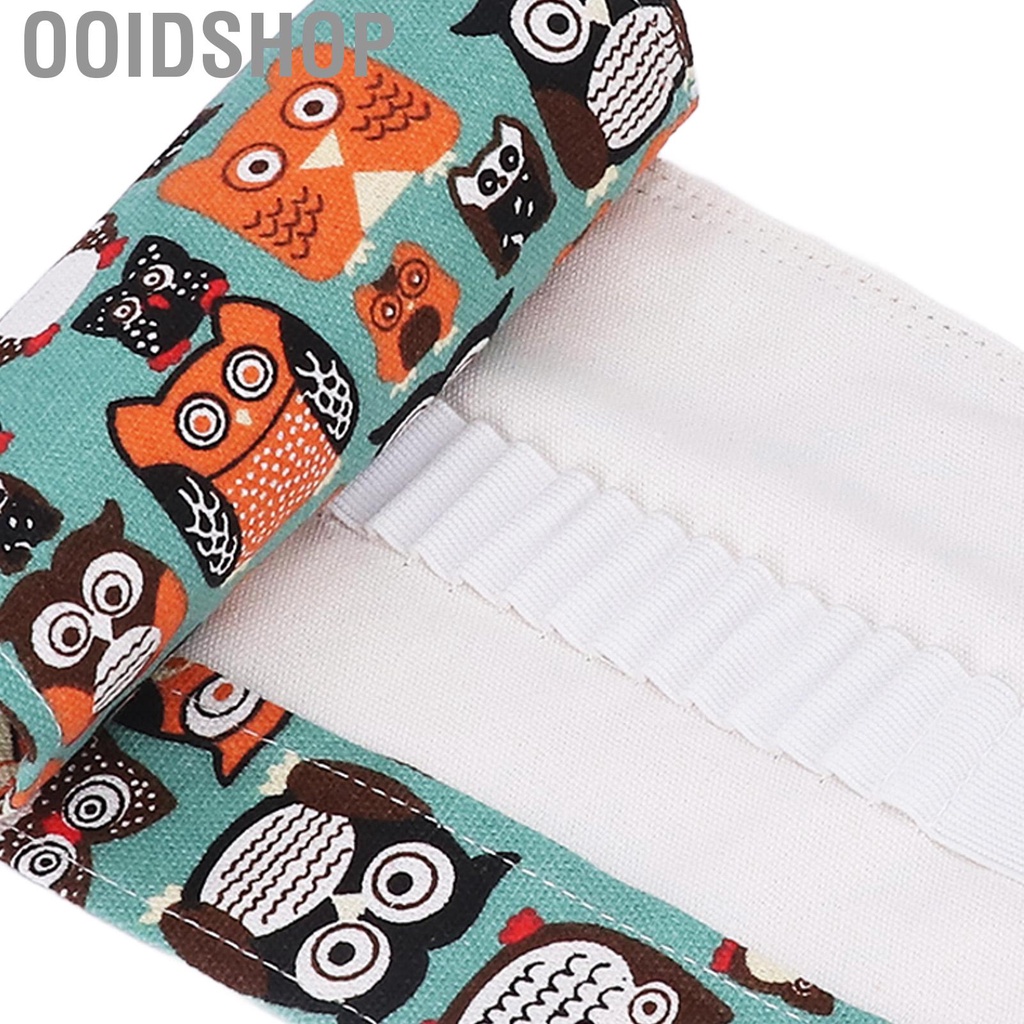 Ooidshop 2x Colored Roll Up Pencil Case Wrap Pen Holder Bag Storage ...