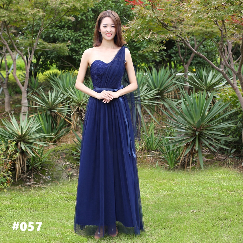Elegant Blue Wedding Dinner Evening Dress Gown Bridesmaid Dresses【135cm ...