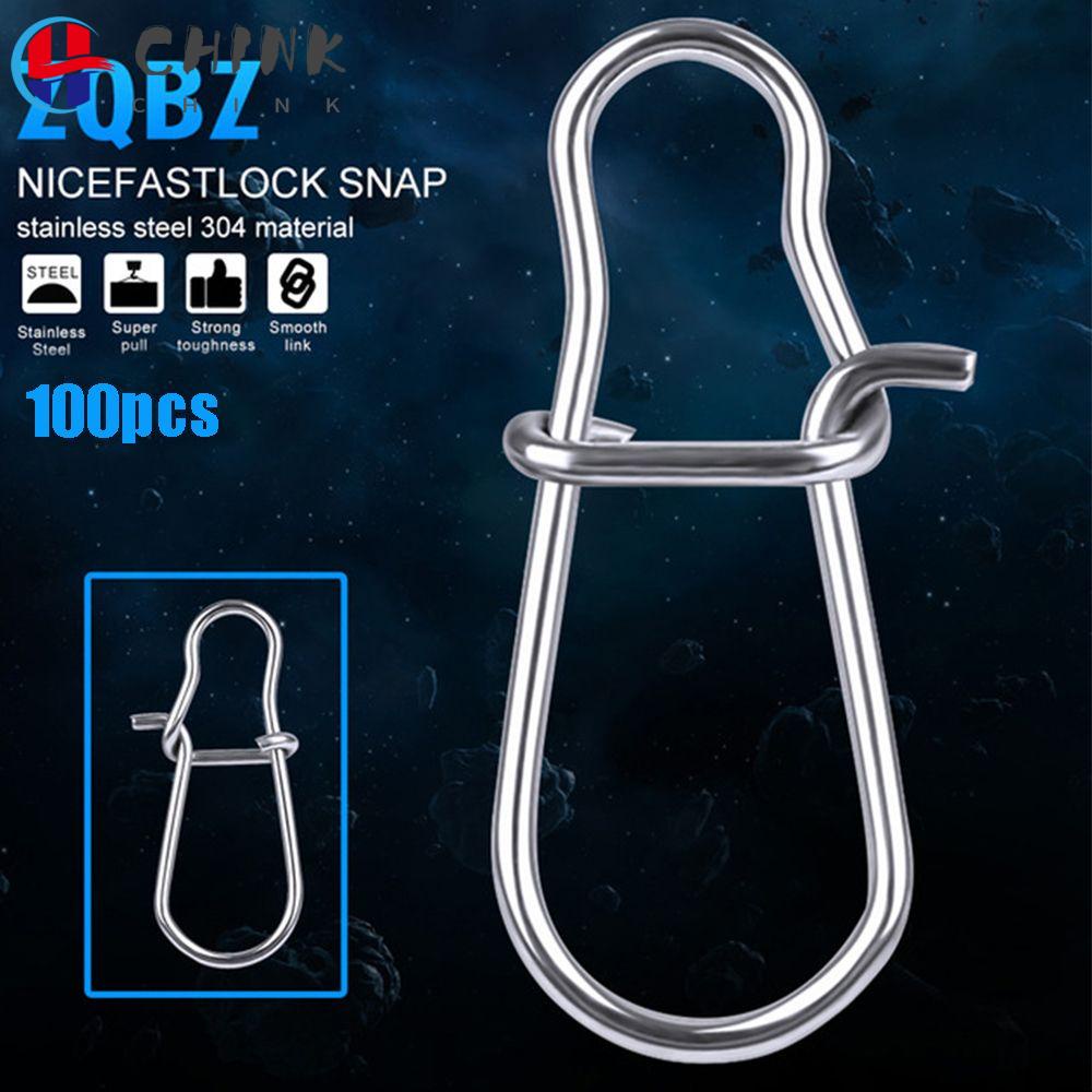CHINK 100PCS Fishing Hanging Snap Durable Connector Barrel Swivel ...