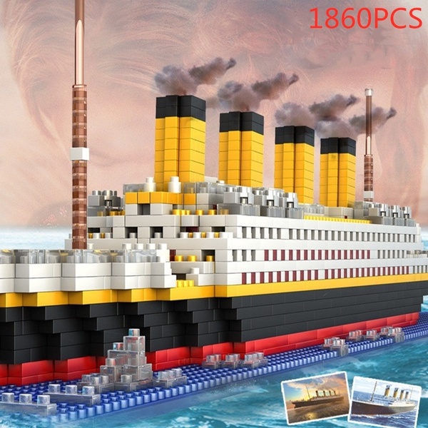 1860pcs No Match RS Cruise Ship Model Boat DIY Building Diamond Blocks ...