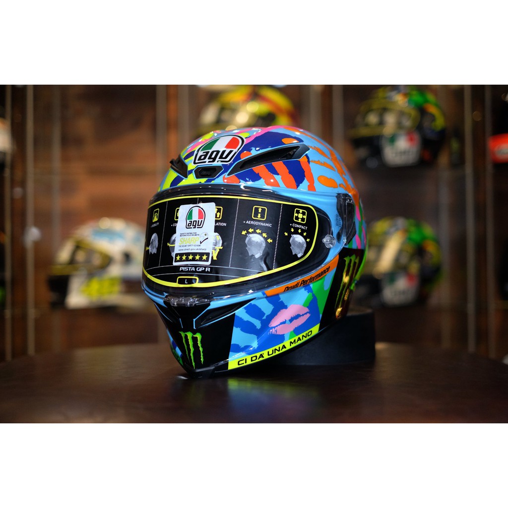 AGV Corsa Misano 2014 Size M (มีลายเซ็นRossi) แถมSP Blacklight Pro bolt ...