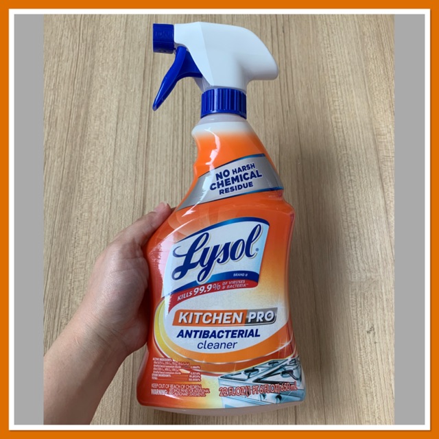 Lysol kitchen Pro cleaner น้ำยาทำความสะอาดครัว ขจัดคราบสกปรก และกำจัด ...