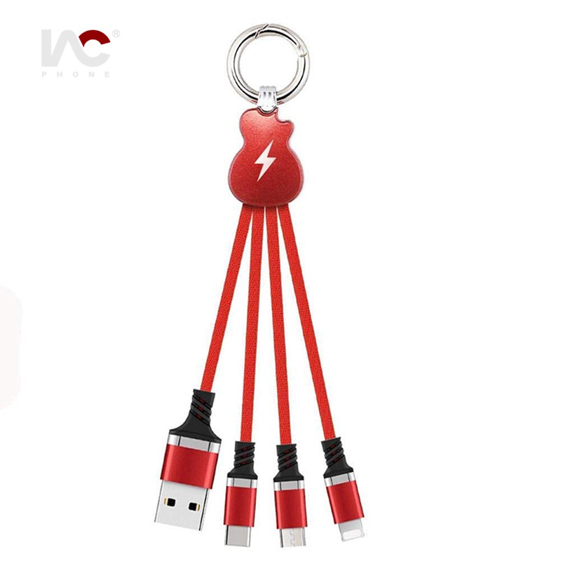 ღღShort 3 in 1 Charging Cable Fast Charging Keychain Charger Cable 3 ...