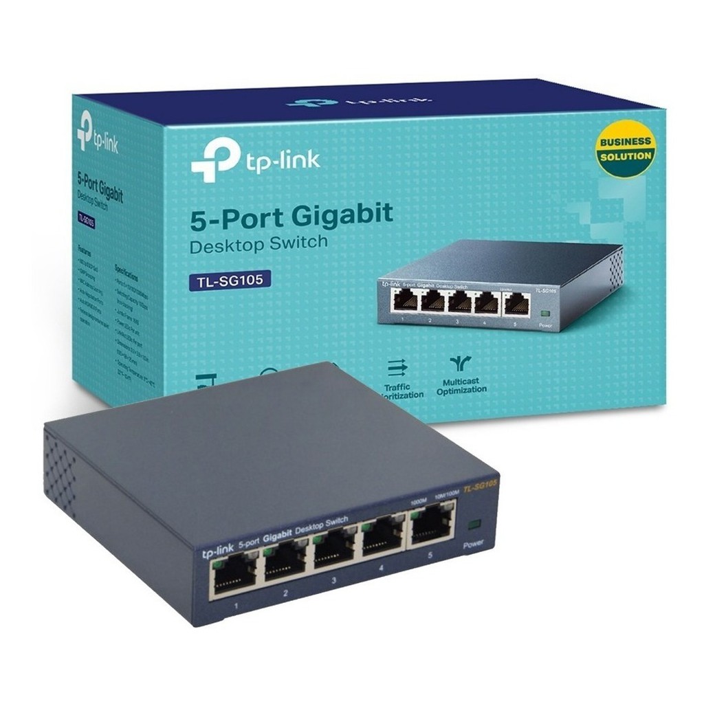 SWITCH HUB (สวิตซ์ฮับ) TP-LINK (TL-SG105) 5 PORTS GIGABIT PORT IN METAL ...