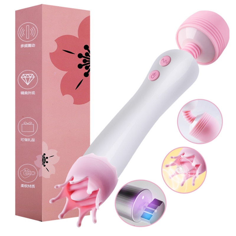 นวดที่มีประสิทธิภาพVibratorsสำหรับผู้หญิงคู่MagicWandBodyลิ้นช่องปาก ...