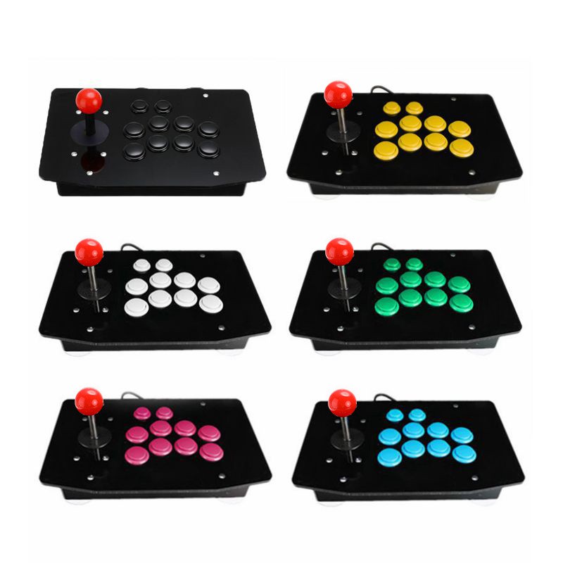 10 Bottons Zero Delay Acrylic Wired USB Arcade Joystick Fighting Stick ...
