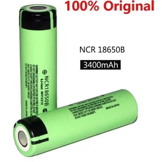 Panasonic 100 new 18650 battery 3400mah 3.7v lithium battery for ncr18650b 3400mah for ...