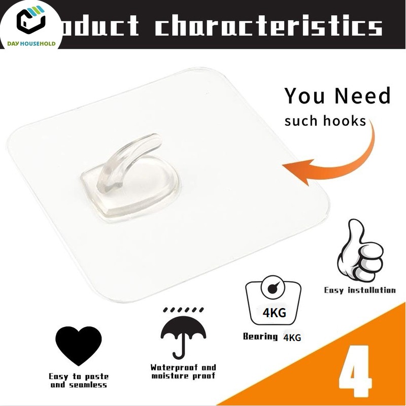 12pcs Adhesive Hooks, magic hook, Heavy Duty sticky Wall Hooks Sticky ...