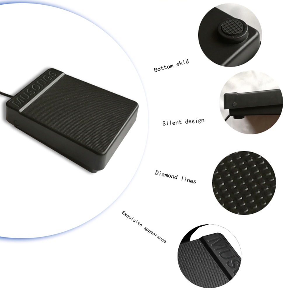 Abs Body Piano Keyboard Foot Sustain Pedal Controller Switch For ...