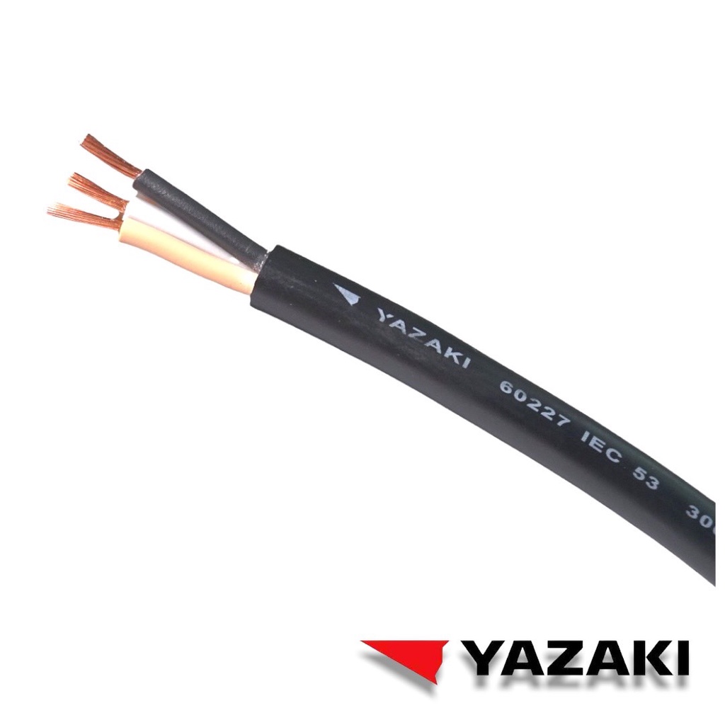 YAZAKI สายไฟ IEC53 (VCT) 3c x 2.5 sqmm. (แบ่งตัด 10mหน่วย) 300500 V 70C ...
