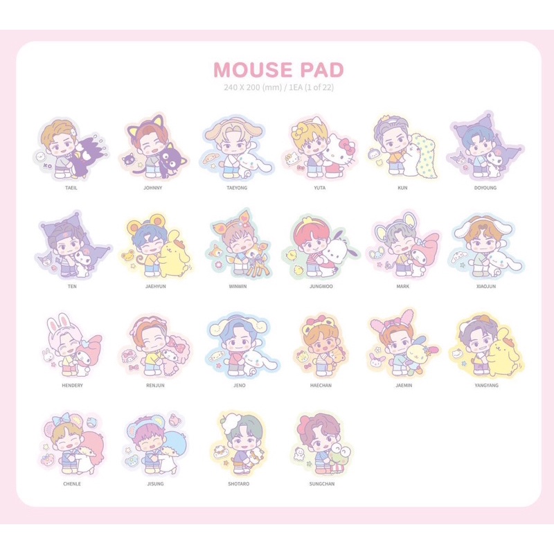 พร้อมส่ง NCT SANRIO - MOUSE PAD - bebbacon - ThaiPick