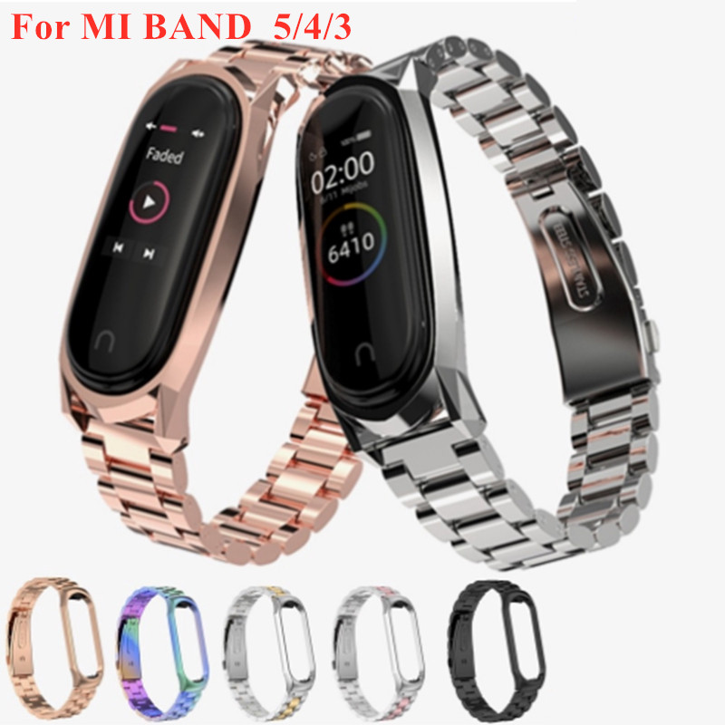 Mi Band 4 สายรัดโลหะ Plus สำหรับ Xiao Mi Mi Band สร้อยข้อมือสกรู Xiao ...