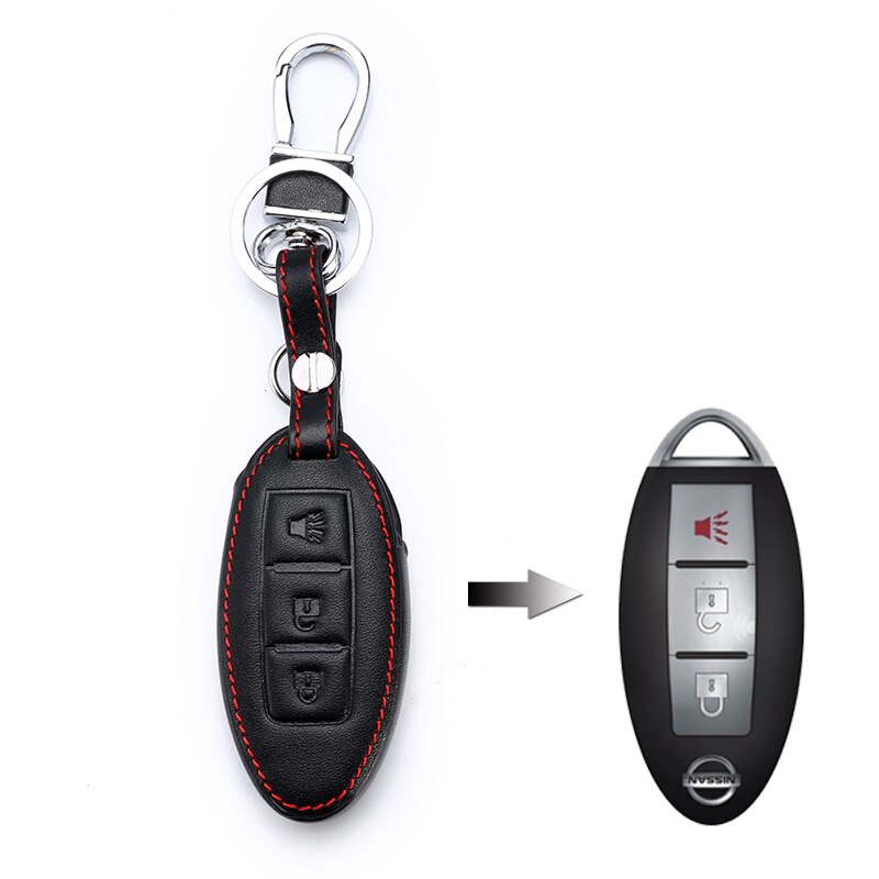 เคสหนังกุญแจรถยนต์ สำหรับ Nissan Teana X - Trail Murano March Genis Tiida Qashqai Livina Sylphy ...
