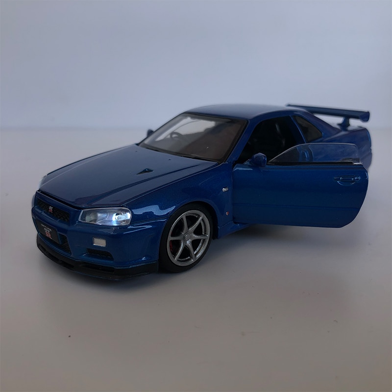 1/32 Alloy R34 SKYLINE GTR Toy Car Model Metal Diecast Model Vehicle ...