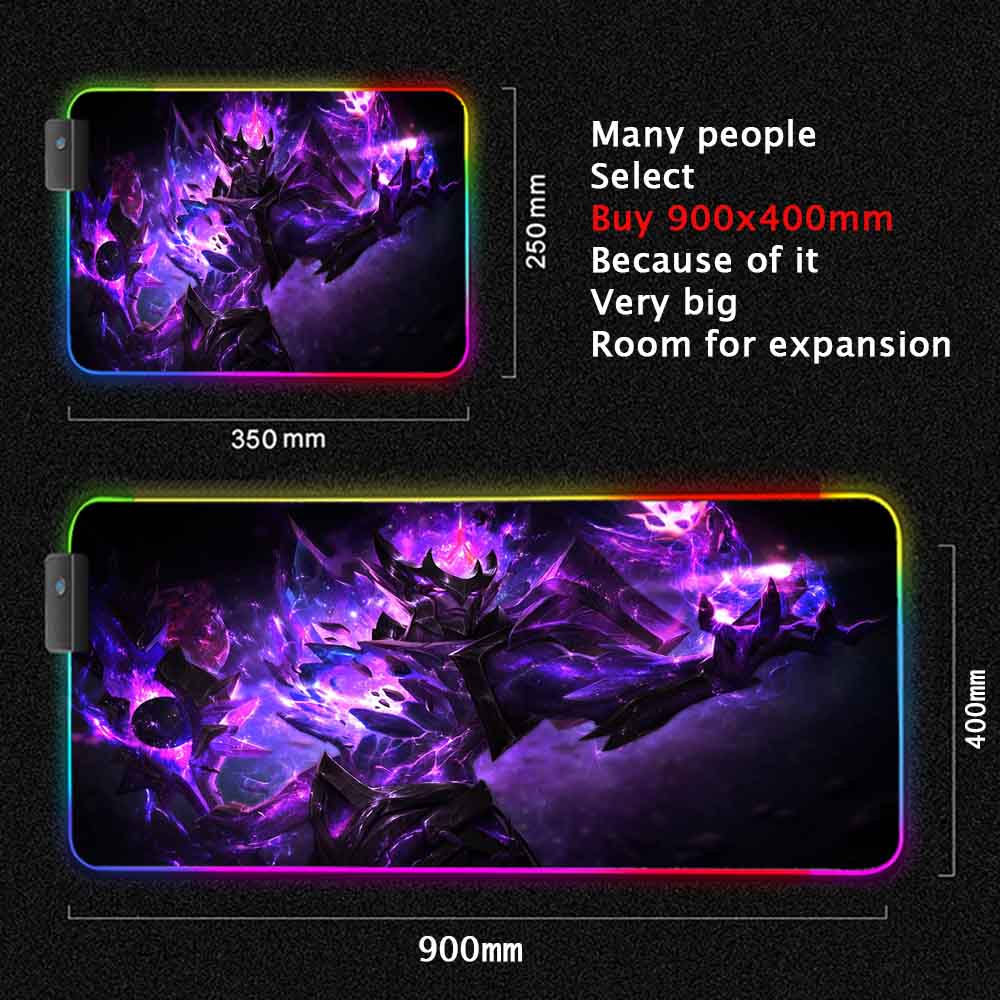 2021-League of Legends Kda Akali Mouse Mat Keyboard Pad Backlit Mat Led ...