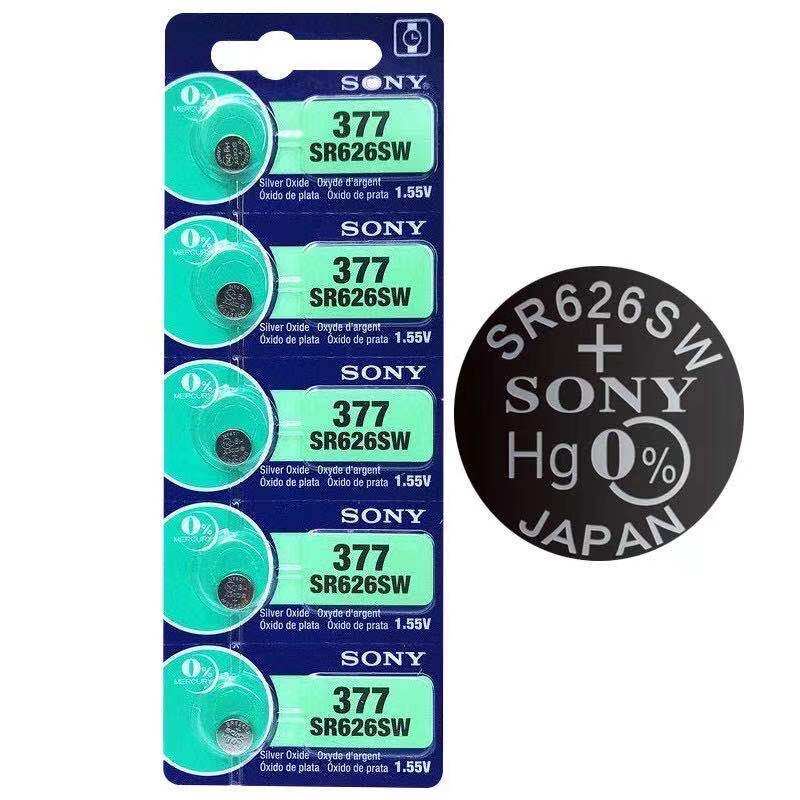 ของแท้ SR626SW ถ่านกระดุม Sony รุ่น 377 SR626SW SR626 AG4 1.55V (1 แผง 5 ก้อน) - cke_123 - ThaiPick