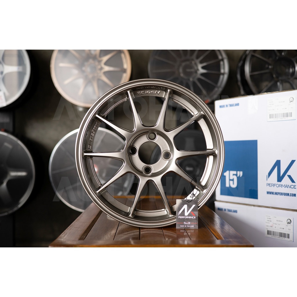 ล้อ NK performance ขอบ 15 นิ้ว รีดเบา Flow forming ลาย TC105N สี TS ...
