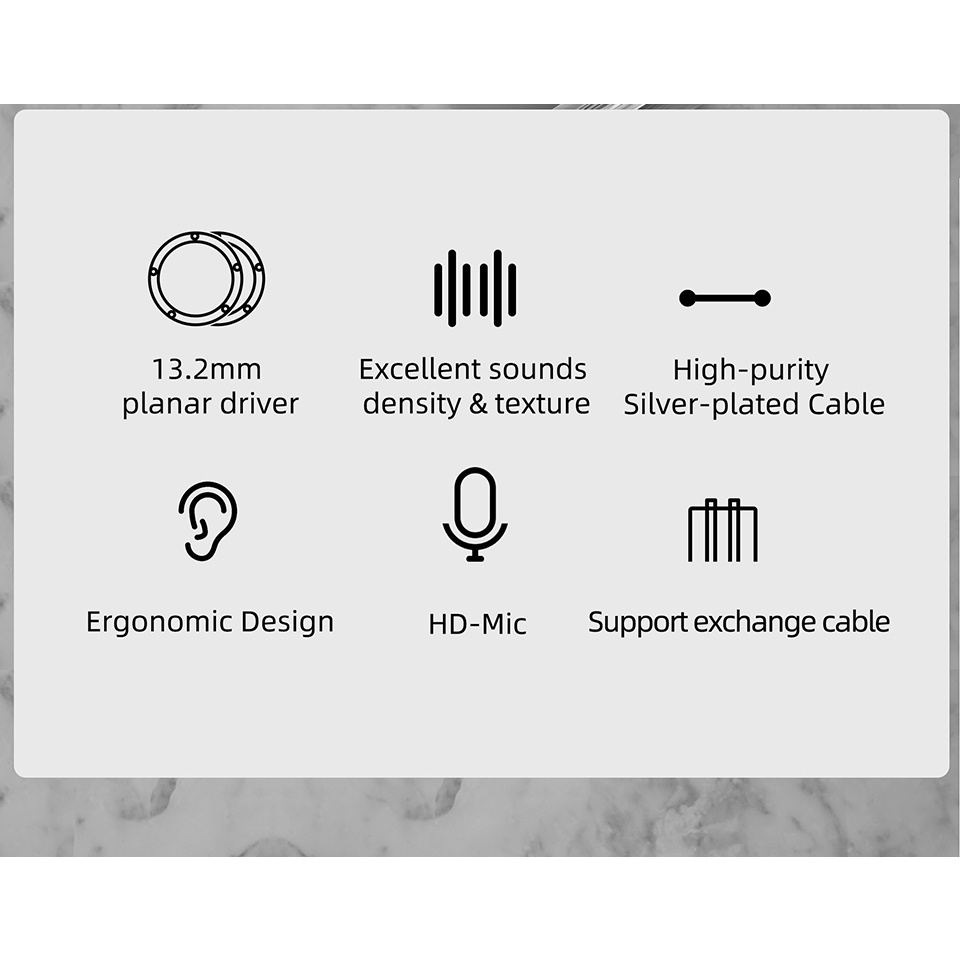 CCA PLA13 Wired Earphone Orthodynamic Driver In Ear Monitor Earbuds ...