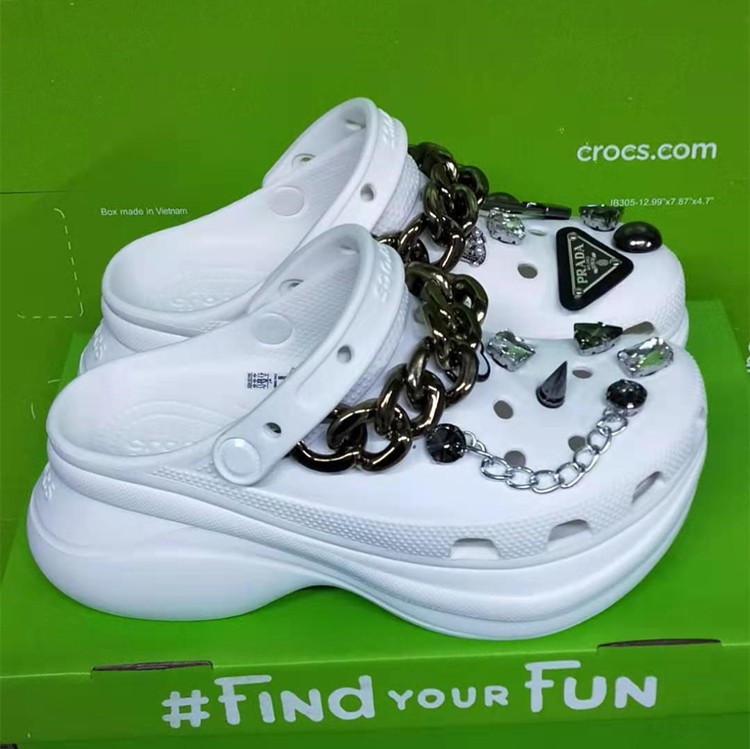 Crocs 2021new women's platform chain sandals with jibbitz ...