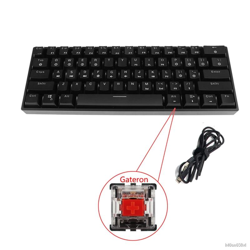 GK61 SK61 61 Key Mechanical Keyboard USB Wired LED Backlit Axis Gaming ...