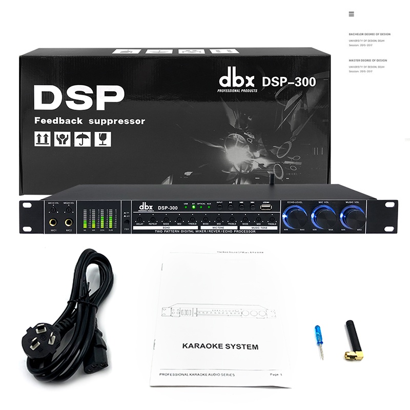 DBX DSP300 pre-stage ดิจิตอลเอฟเฟกต์ FBX ในตัว เอฟเฟคเสียงสะท้อน DSP ...