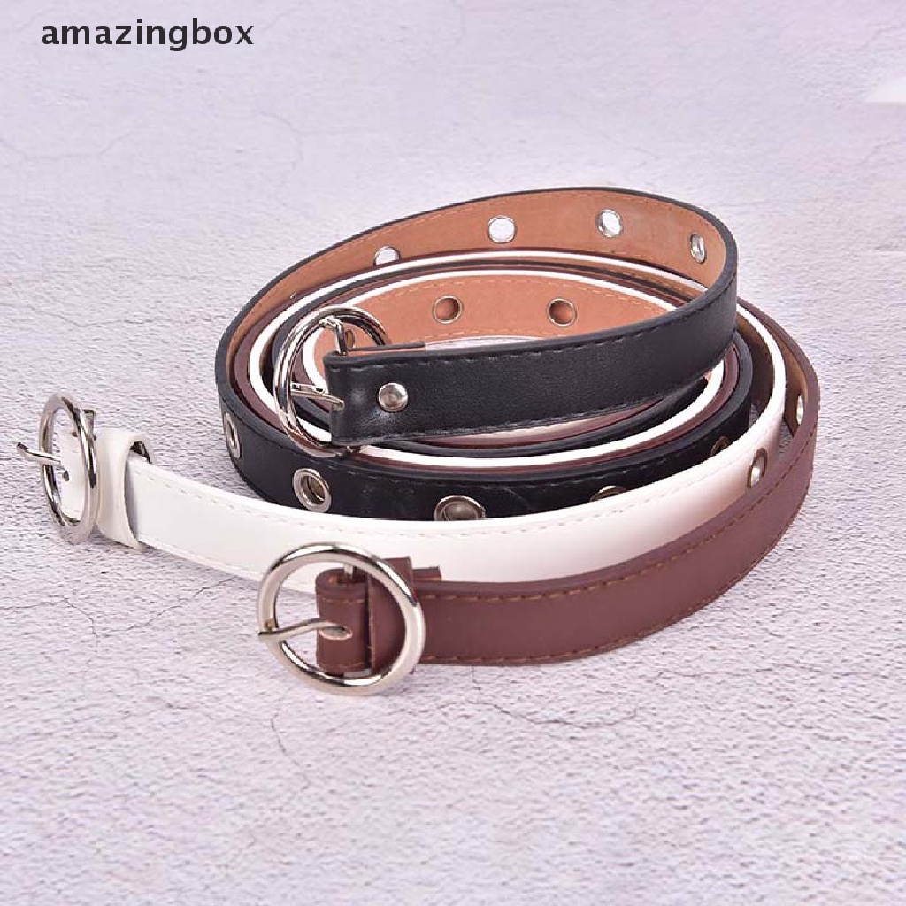 ABTH Fashion Women Big Hole Belts PU Leather Metal Pin Buckle Waist ...
