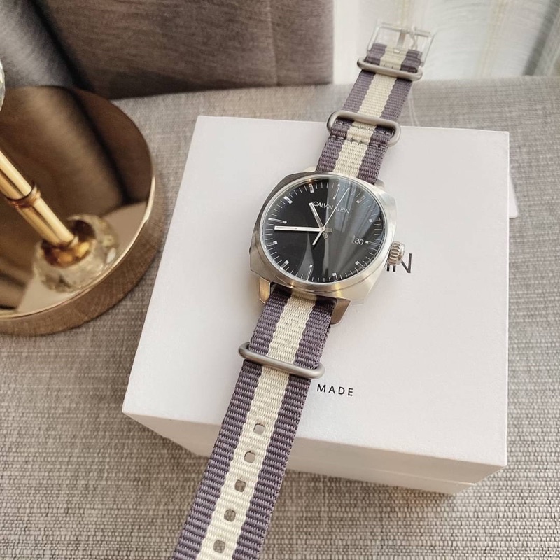 Kalvin Klein quartz black watch | Shopee Thailand