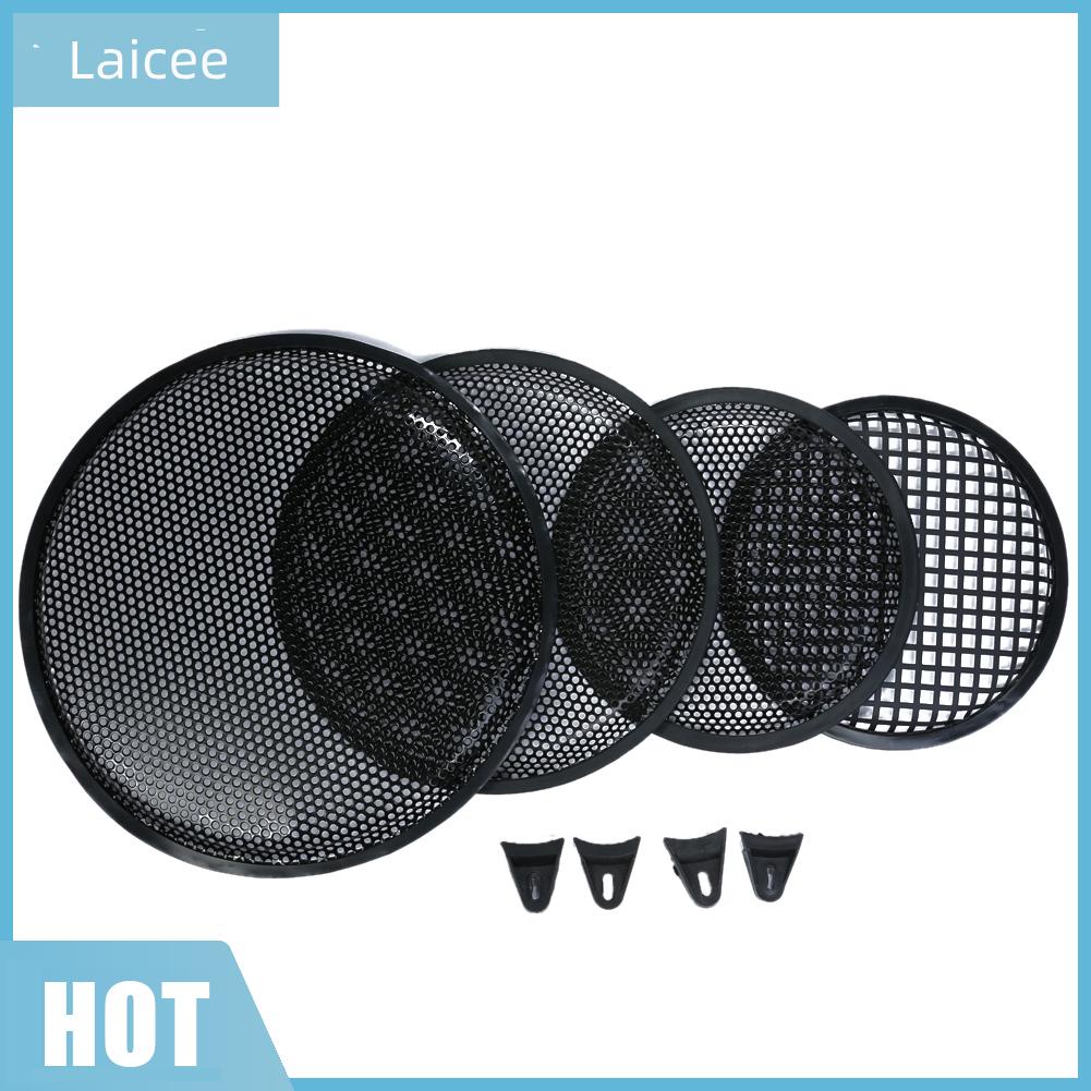 1Pc 8/10/12 inch Black Metal Mesh Round Car Subwoofer Speaker Cover ...