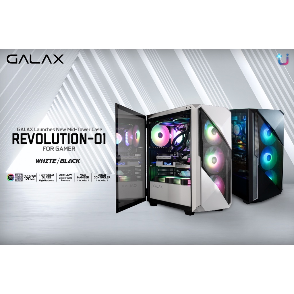 Case GALAX REVOLUTION 4FAN ARGB Tempered Glass - ksc_officialshop ...