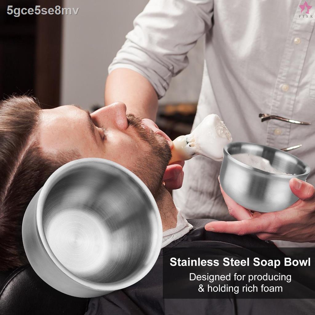 IIK-Stainless Steel Soap Cup Bowl Shaving Mug Bowl Barber Beard Razor ...