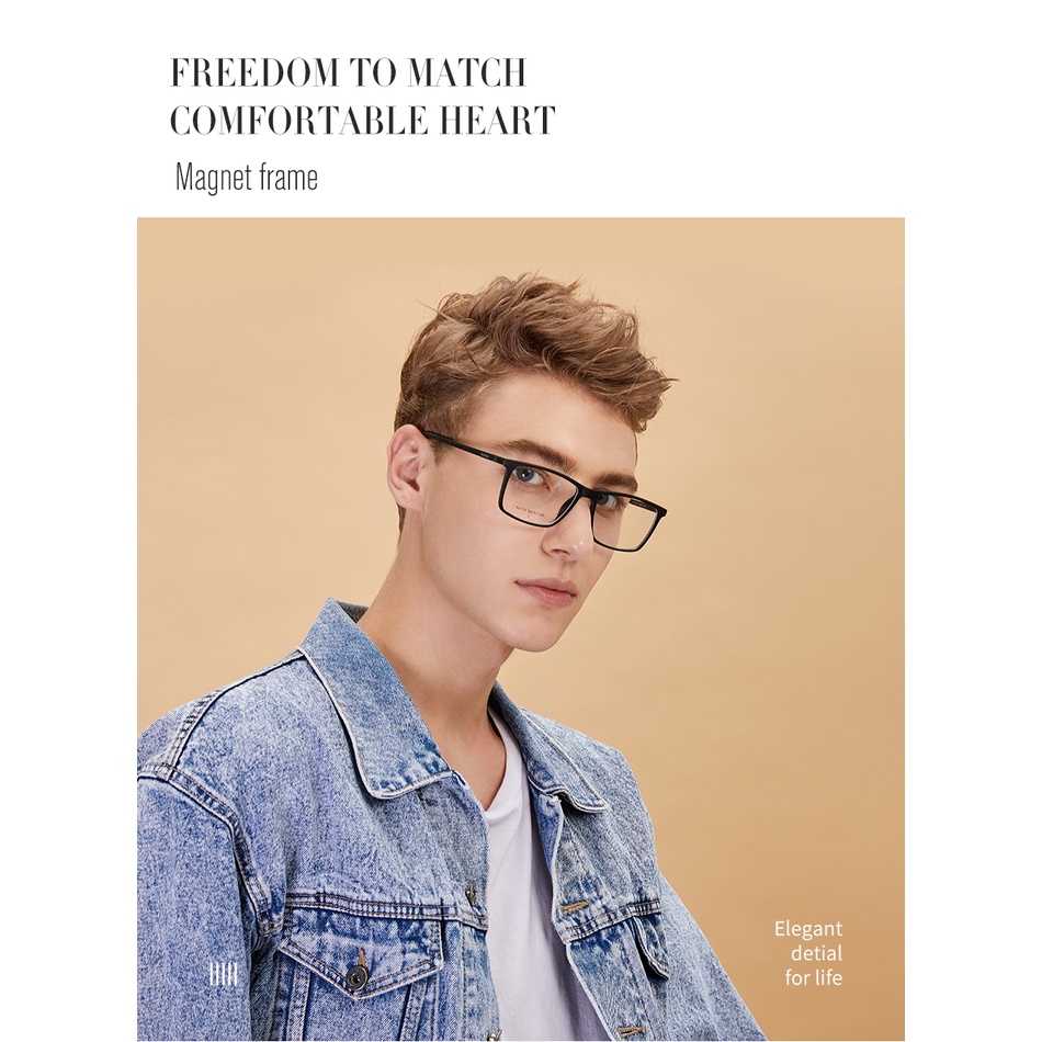 Bauhaus Polarized Sunglasses Men 5 In 1 Magnetic Clip On Glasses ULTEM ...