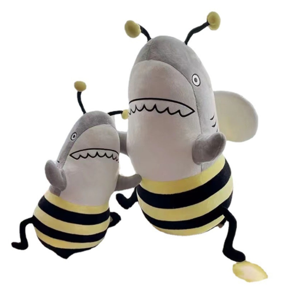 Spoof Shark Riding Doll Plush Toy Shark Riding Shark Carving Doll Shark ...