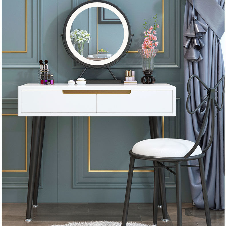 Dresser Bedroom NET สีแดงinsโต๊ะแต่งหน้าที่ทันสมัยเรียบง่ายขนาดเล็กโต๊ะ ...
