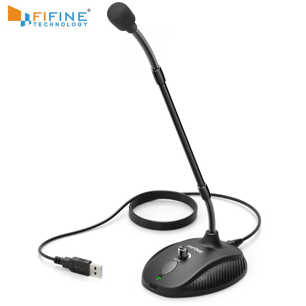 FIFINE Gooseneck Microphone for Teaching Classroom Online Meeting Video ...