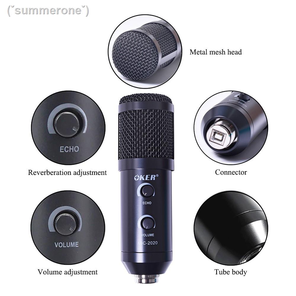 พร้อมสต็อกส่งเร็ว Oker MIC-2020 Smart Microphone Professional Condensor ...