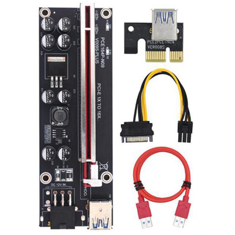 【ใหม่Hot สุดๆ】ขายดี 009S Plus PCI-E Riser Card PCI Express 1X to 16X ...