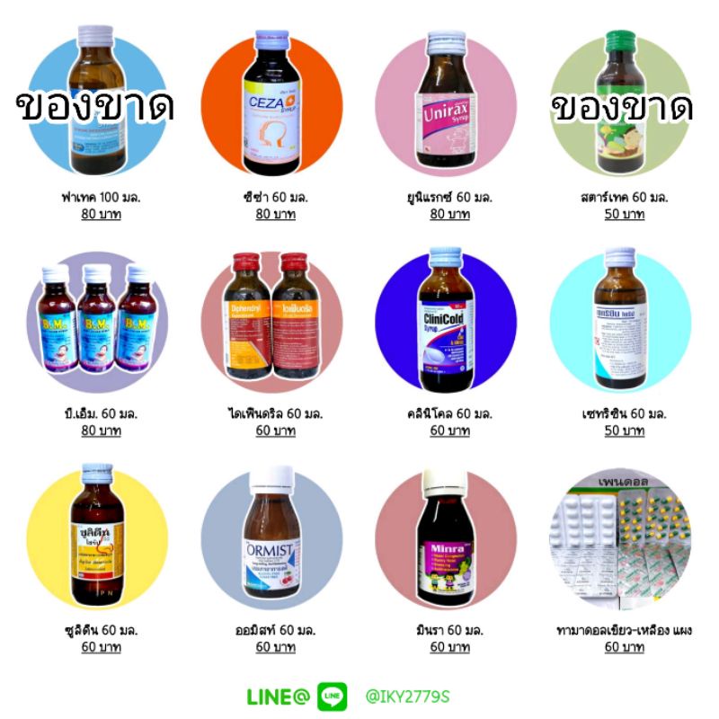 น้ำหวาน ขวด 60cc -100cc แผง - numsai.04 - ThaiPick