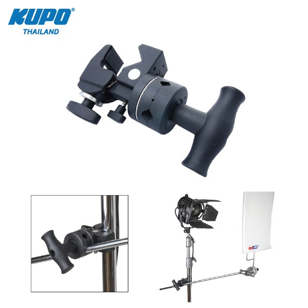 KUPO KCP-270B Super Convi-Clamp Griphead มือจับพร้อมวงล้อข้อต่อหมุนได้รอบแกน สำหรับเชื่อมต่อ ...