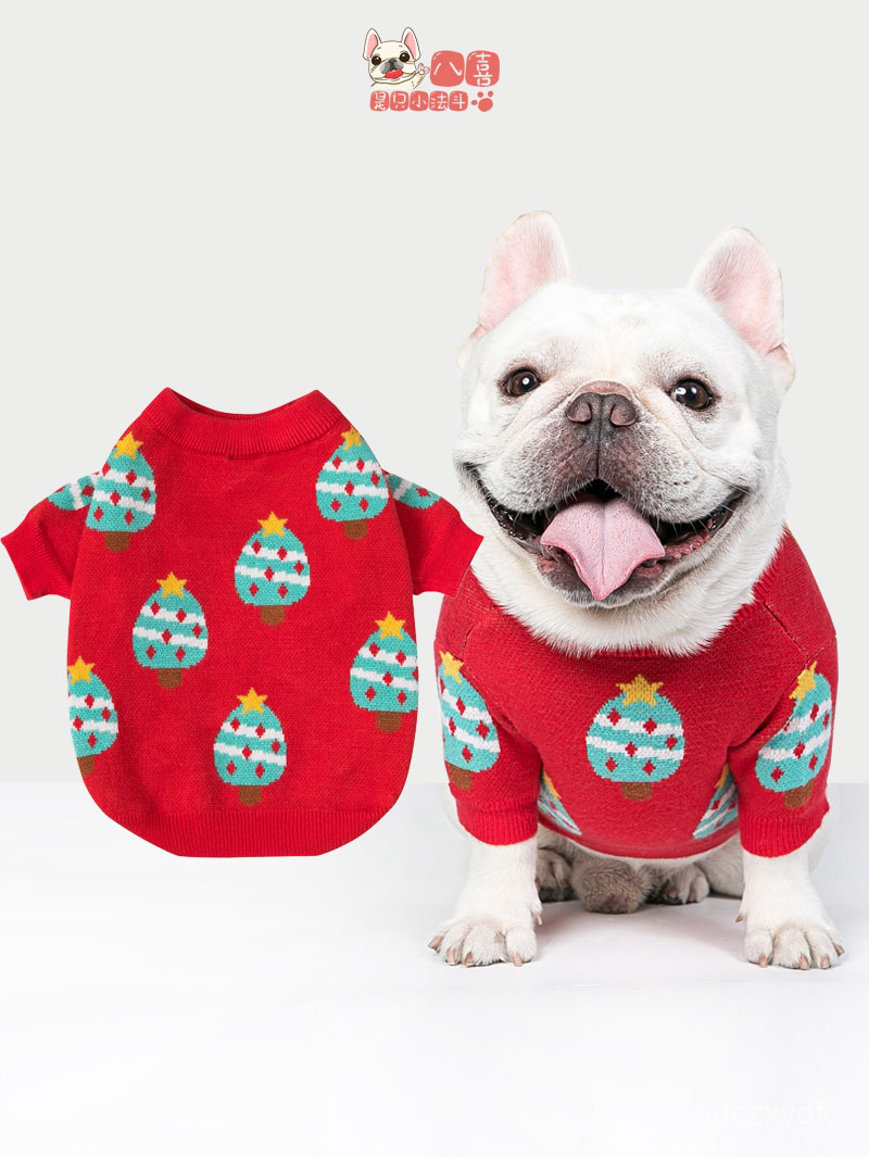 เสื้อสุนัขเบอร์ 7★Mookipetสุนัขปีใหม่คริสมาสต์สีแดงเสื้อกันหนาวเสื้อสวม ...