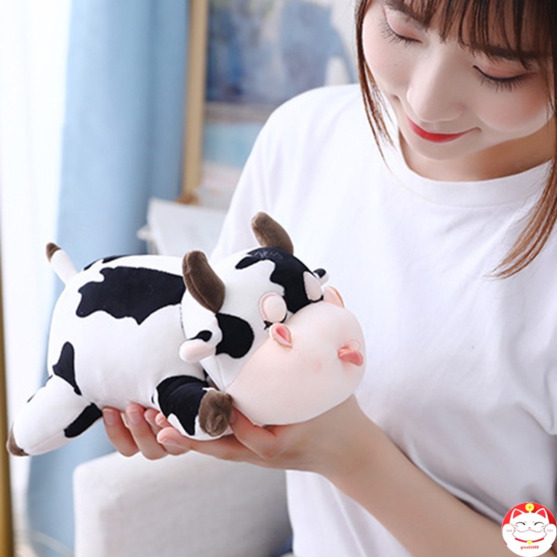 30/50cm Cow Pillow Plush Toy Spotted Black & White Plush Milky Cow ...