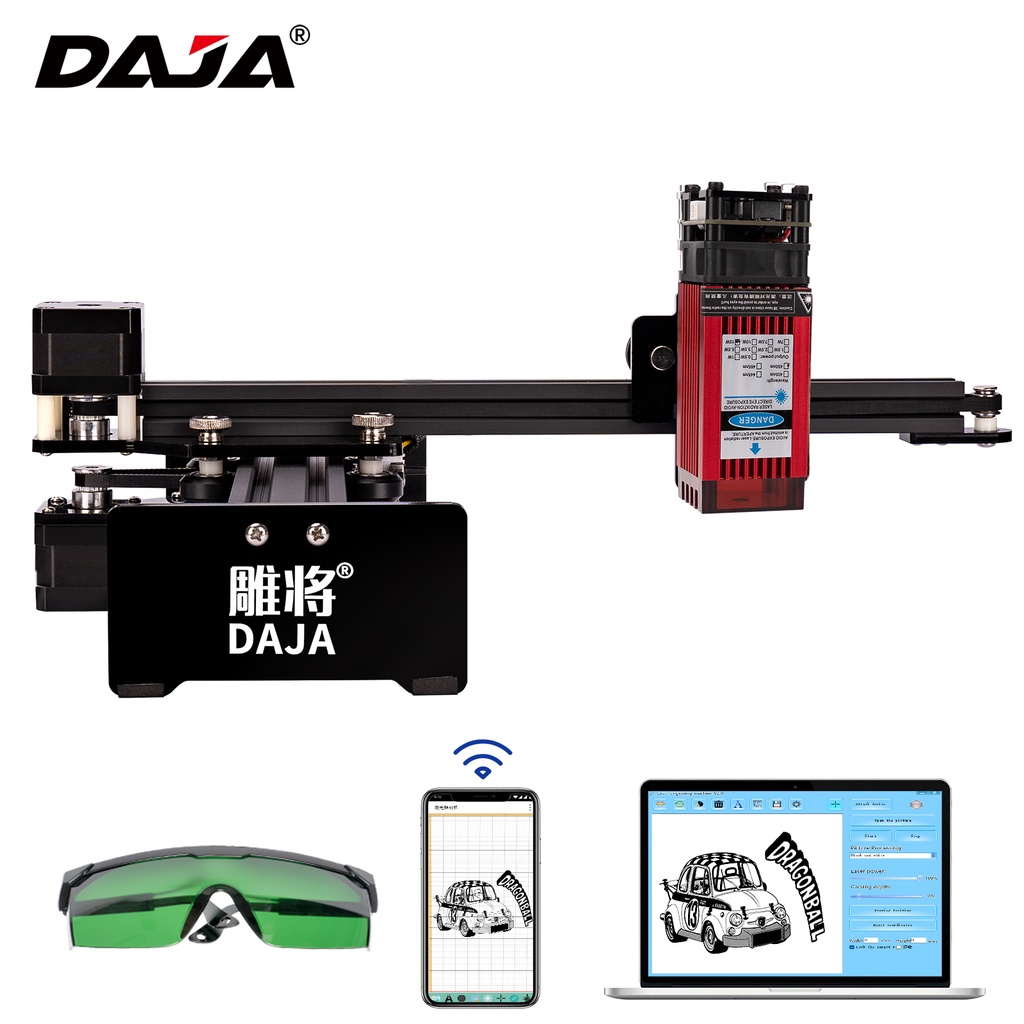 Daja engraving machine laser D2 D3 15W automatic engraver marking ...