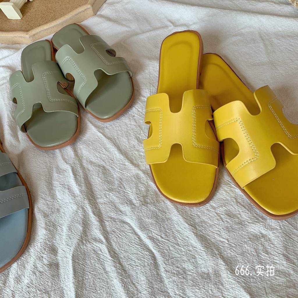 Kimi.Shop รองเท้าหนังPVC รองเท้าพร้อมส่ง รองเท้าแตะผู้หญิง รองเท้า ...