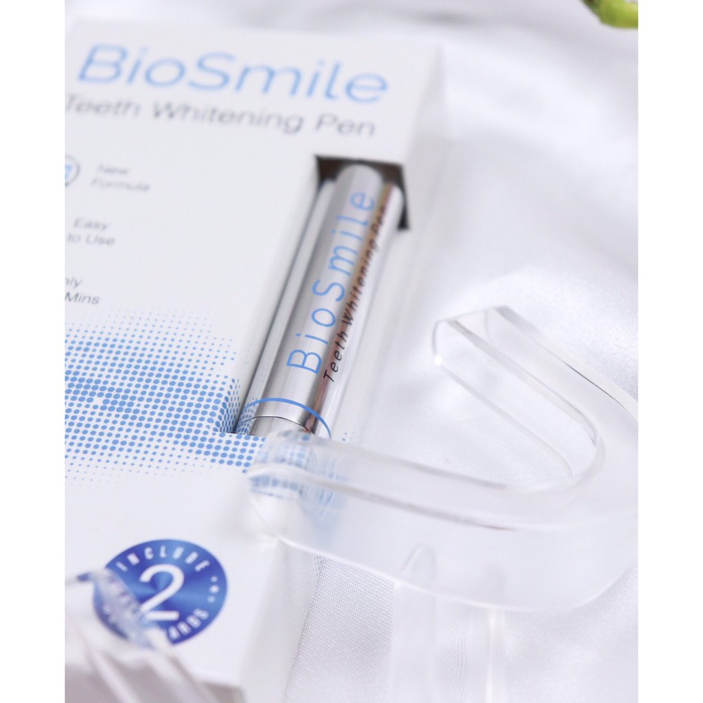 แพ็ค 4 กล่อง ฟอกฟันขาว ด้วย BioSmile เจลสูตรพิเศษ ปรับใหม่ ฟันขาว ราคาประหยัด พกพาสะดวก ใช้ได้ ...