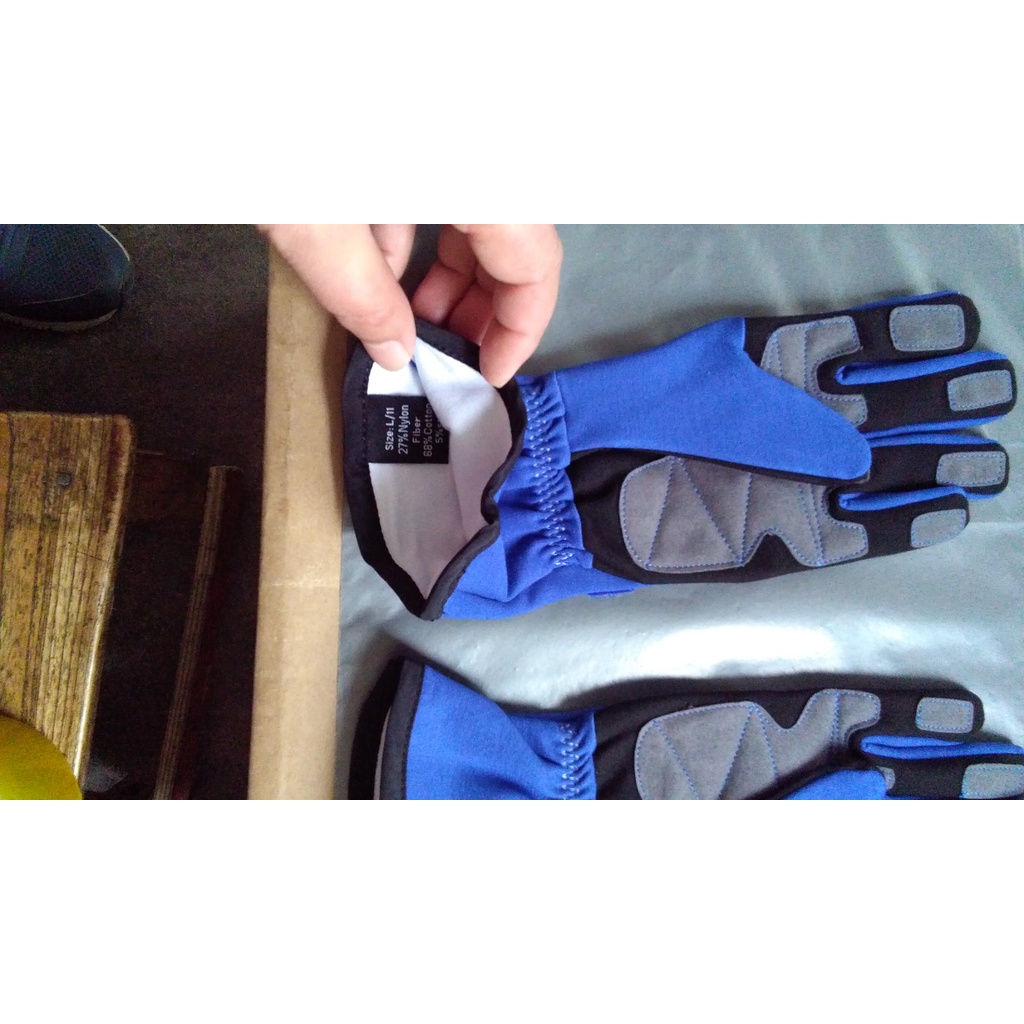 2016 car racing gloves polyester leather fireproof black blue and red ...