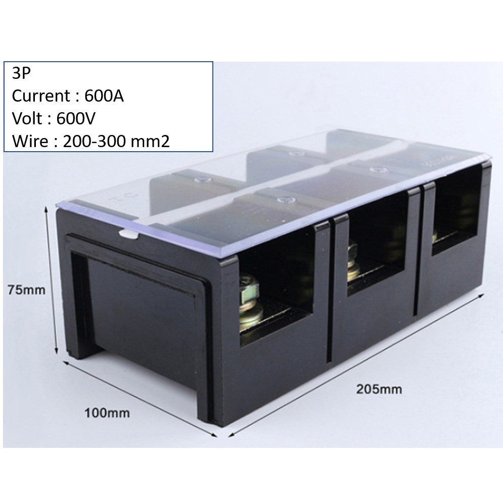 terminal block เทอมินอล บล้อค 600A 600V 3-4 PIN ไฟแรงสูง ส่งด่วน 2 วัน ...