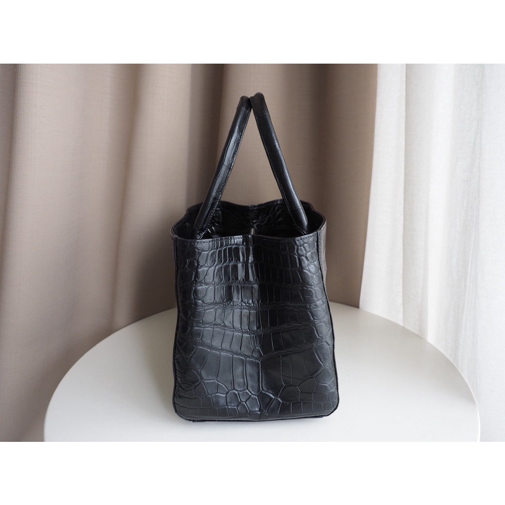 TARA-25 Black (crocodile leather bag) - ratcha_leather - ThaiPick