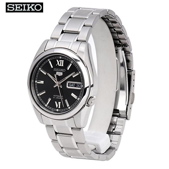 SEIKO 5 Automatic รุ่น SNKL55K1 นาฬิกาข้อมือผู้ชาย สายแสตนเลส หน้าปัดสี ...