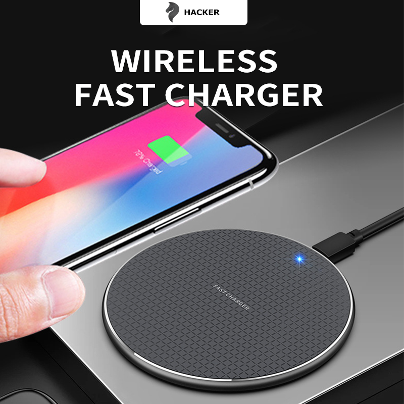 HACKER ที่ชาร์จไร้สาย Quick Wireless Charger 10W Fast Charge แท่นชาร์จ ...