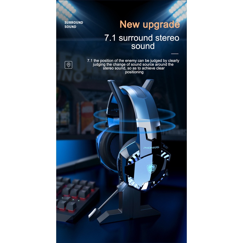 Dacom GH05 7.1 Stereo LED Gamer Headphones USB ชุดหูฟังสำหรับเล่นเกมแบบ ...