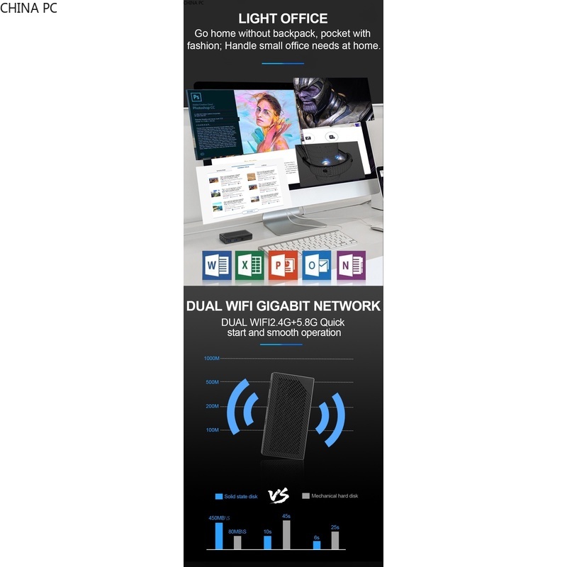 (พรีแอคทีฟ Win11 Pro) 2022 ใหม่ แรม CPU บลูทูธ 5.0 ZX02 Mini PC Mini PC ...